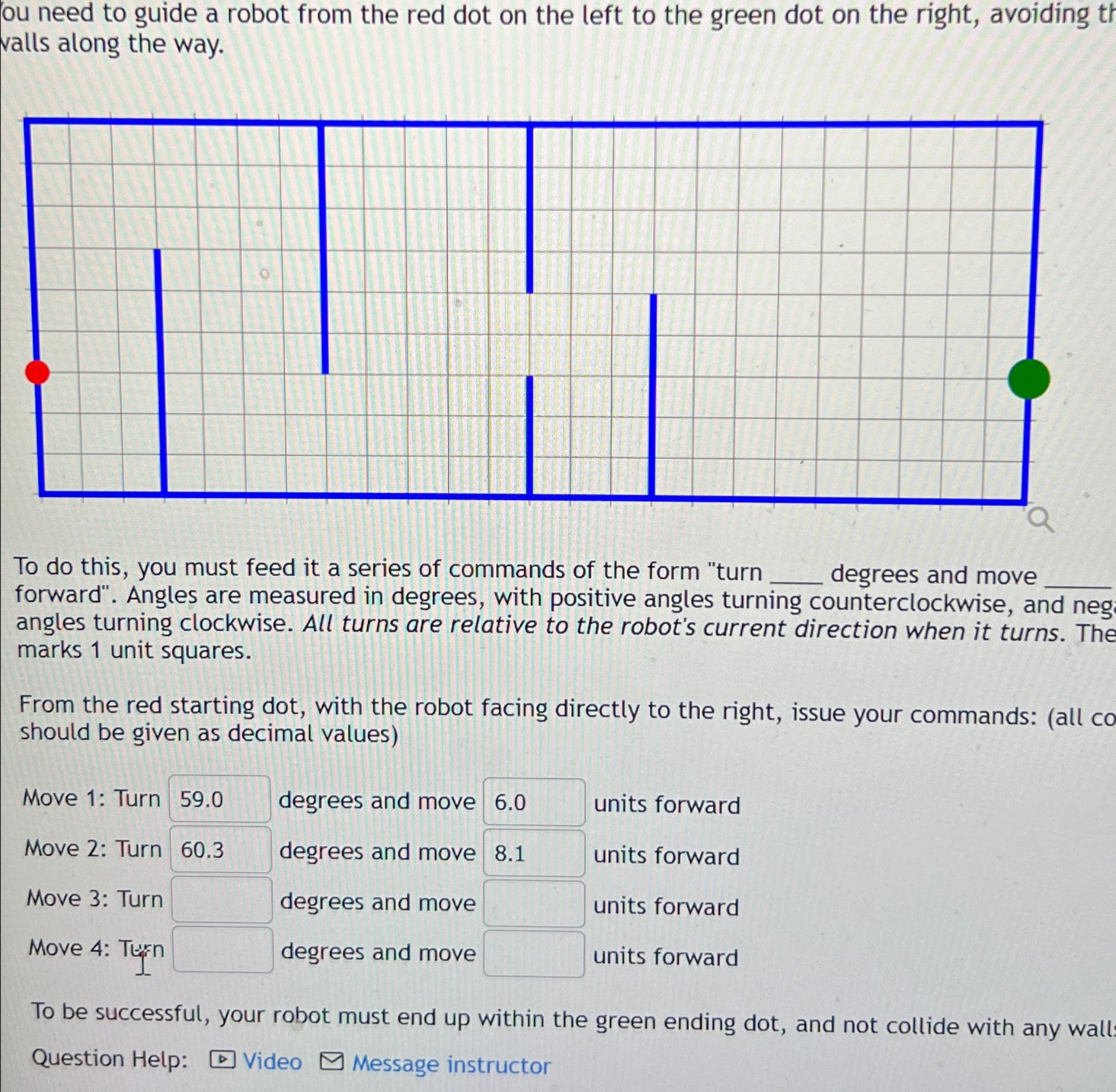 Solved ou need to guide a robot from the red dot on the left | Chegg.com