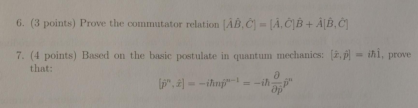 Solved 6. (3 points) Prove the commutator relation | Chegg.com Solved 6. (3 points) Prove the commutator relation | Chegg.com