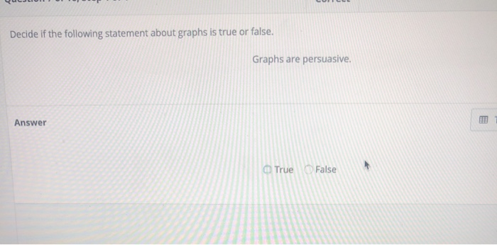Solved Decide if the following statement about graphs is | Chegg.com