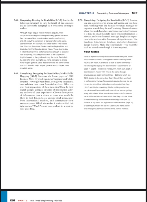 Solved CHAPTER 5 Completing Business Messages 127 5-68. | Chegg.com