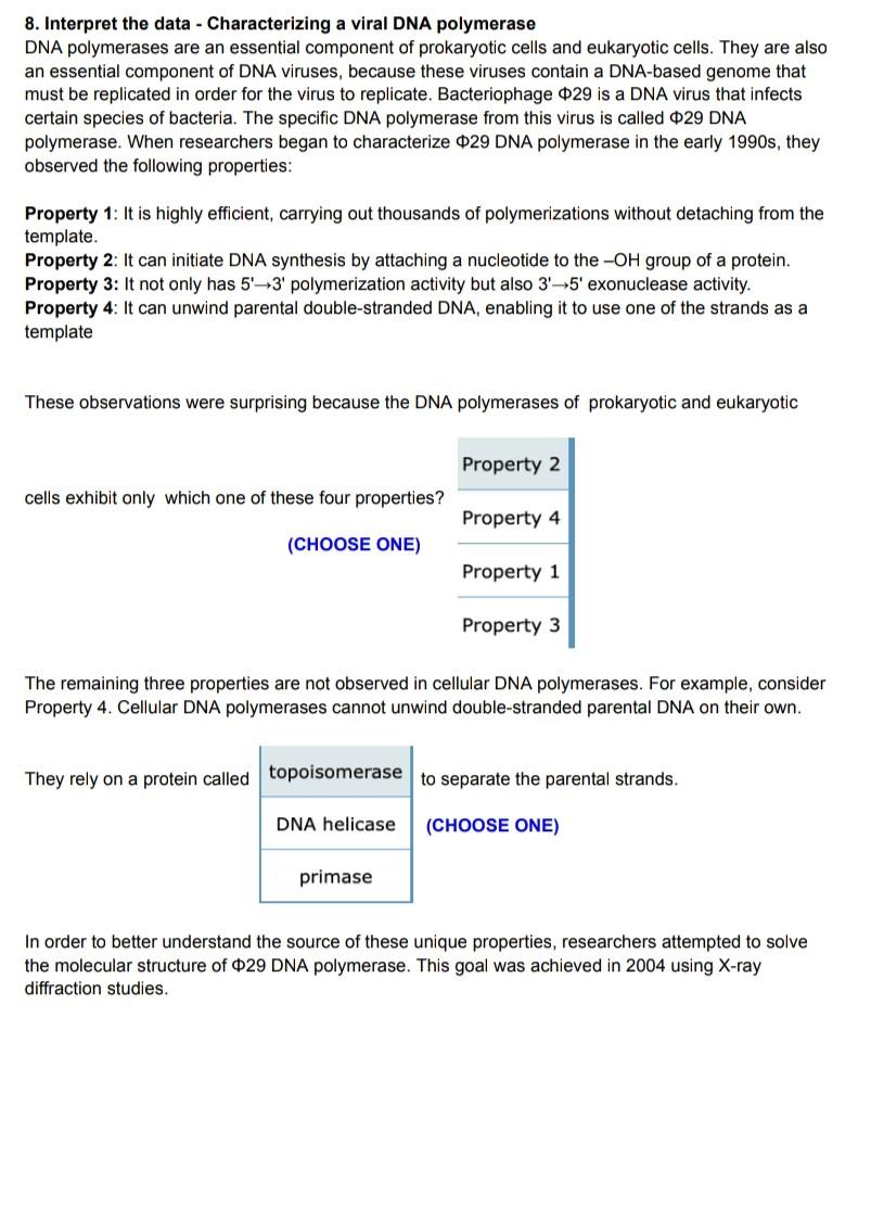Solved Interpret the data - ﻿Characterizing a viral DNA | Chegg.com