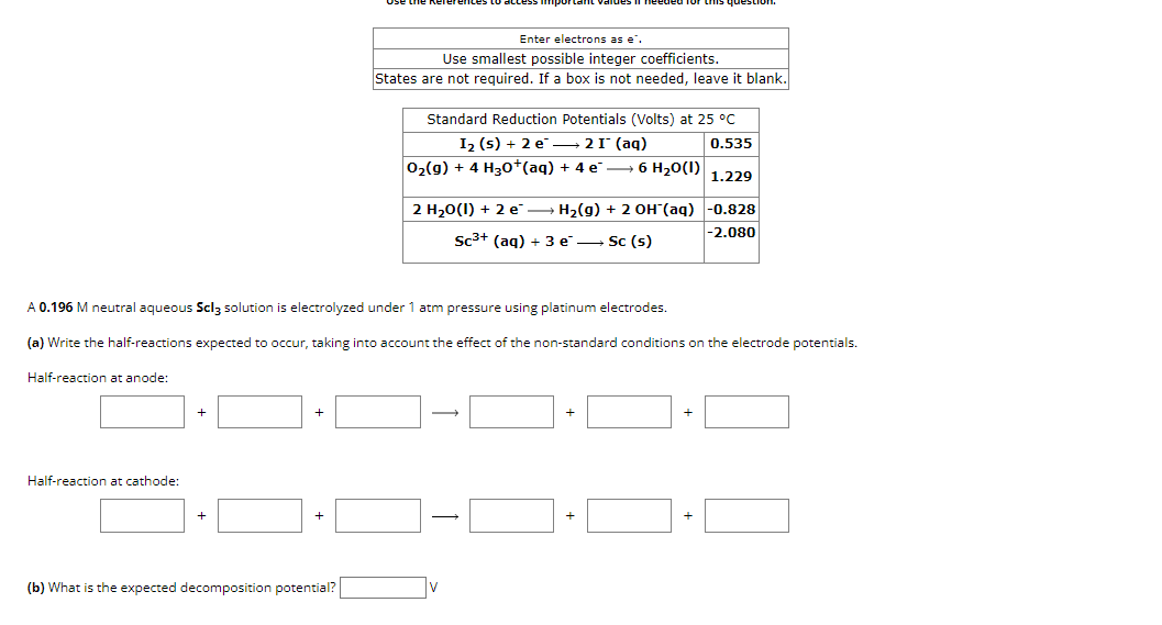 Solved Enter electrons as e**.Use smallest possible integer | Chegg.com