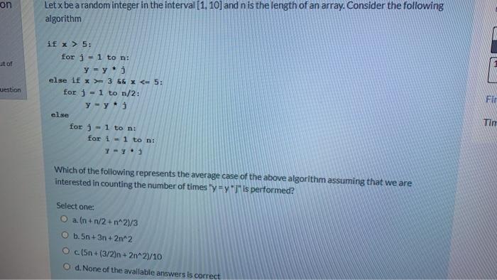 Solved For int I 0 I 5 For j 1 To N 6 Op Op Chegg