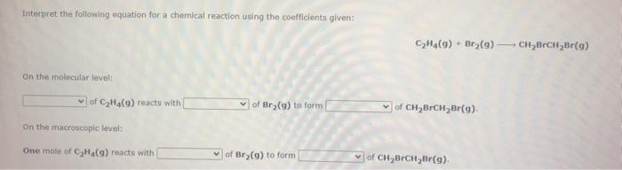 Solved Interpret the following equation for a chemical | Chegg.com