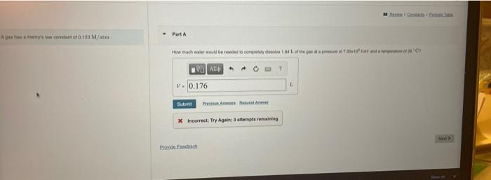 Solved Review 1 Constants Periodic Table Part A How much | Chegg.com