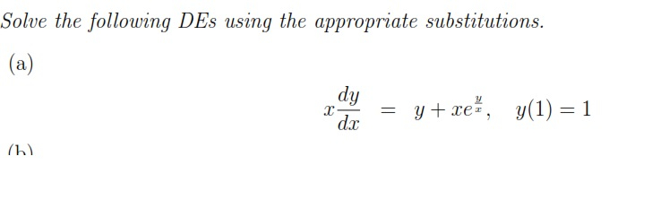 Solved Solve the following DEs using the appropriate | Chegg.com