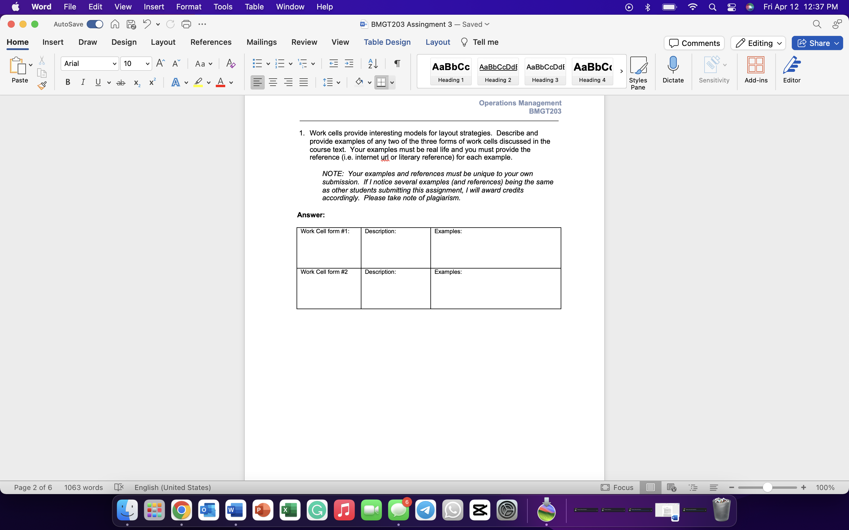 Solved 1. ﻿Work cells provide interesting models for layout | Chegg.com