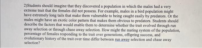 2) Students should imagine that they discovered a | Chegg.com