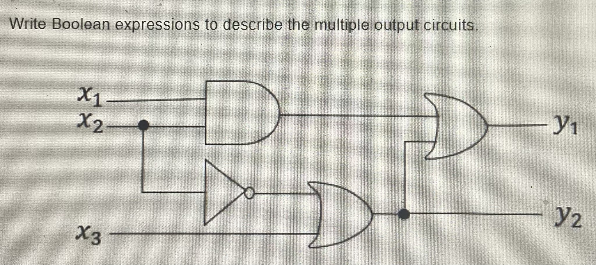 Solved Write Boolean expressions to describe the multiple | Chegg.com
