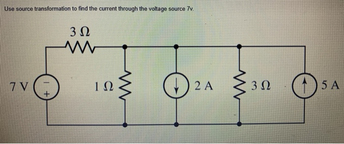 Solved Use source transformation to find the current through | Chegg.com