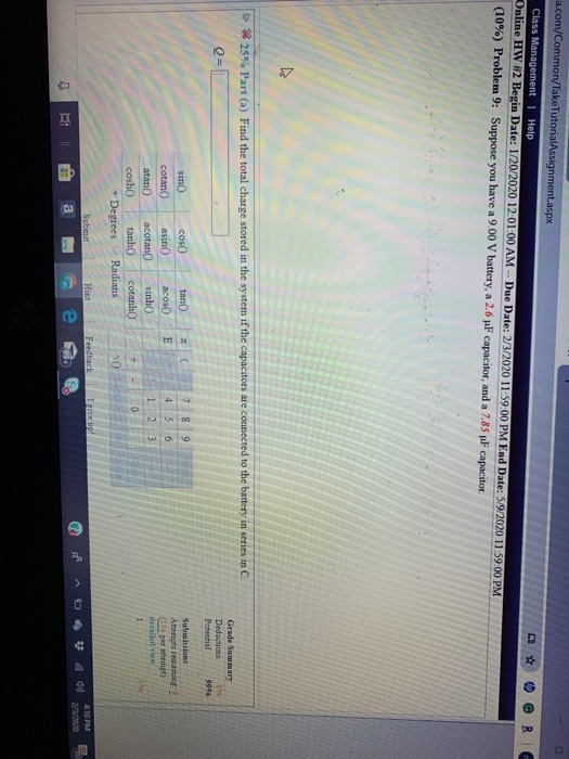 Solved a.com/Common/Take TutorialAssignment.aspx Class | Chegg.com