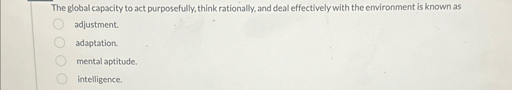 Solved The global capacity to act purposefully, think | Chegg.com