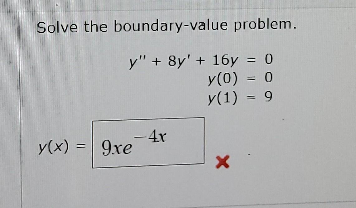 Solved Solve the boundary-value problem. | Chegg.com