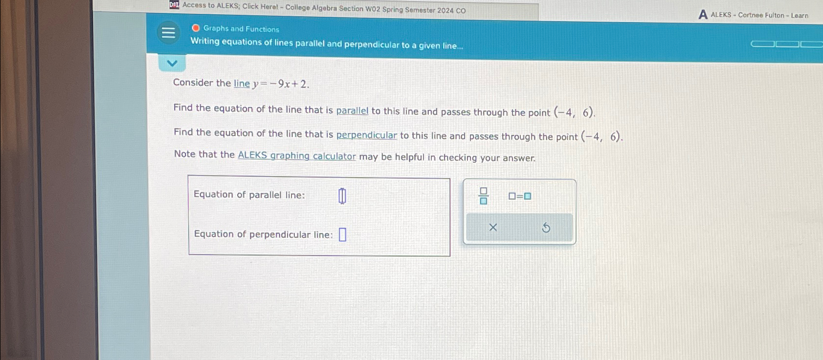 Solved Access to ALEKS; Click Herel - ﻿College Algebra | Chegg.com