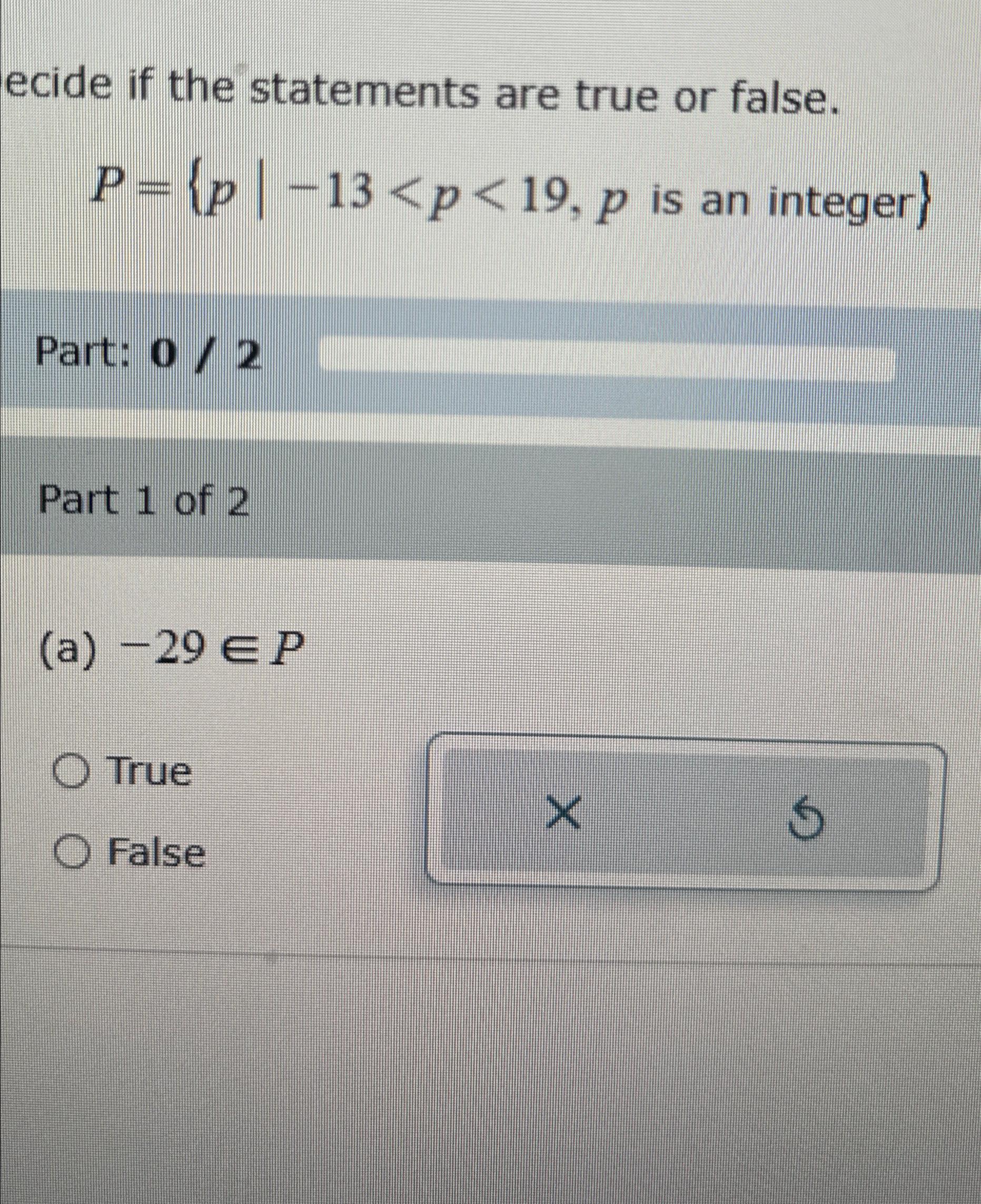 Solved ecide if the statements are true or false. | Chegg.com