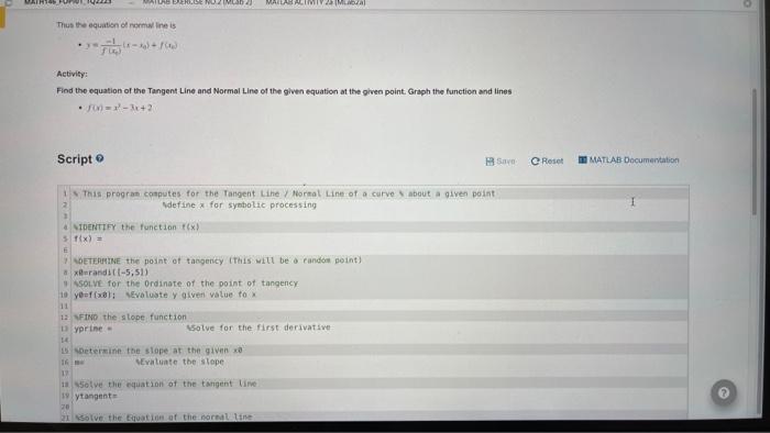 Solved this is MATLAB codes can someone help me thanks a lot | Chegg.com