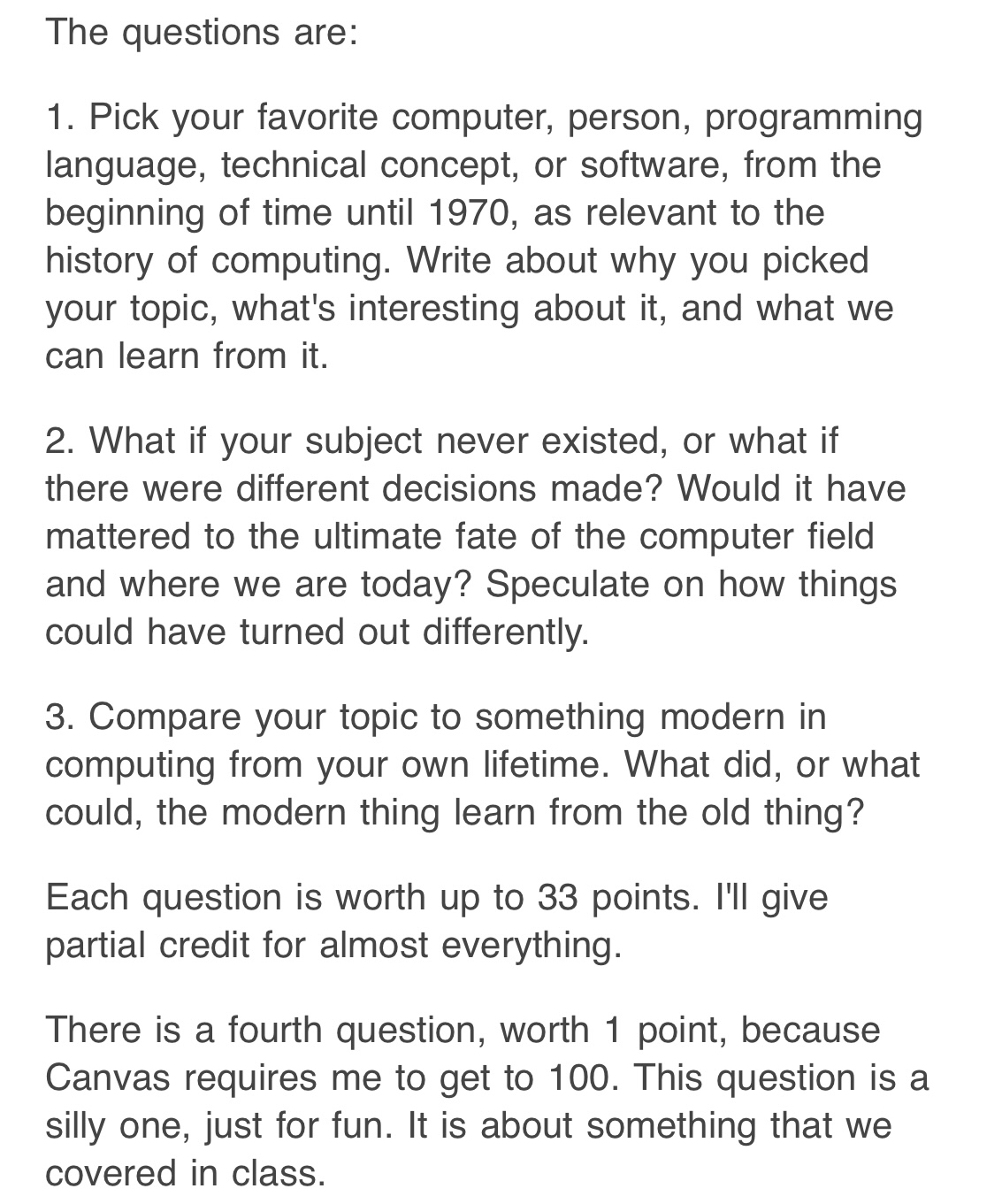 Solved The questions are:Pick your favorite computer, | Chegg.com