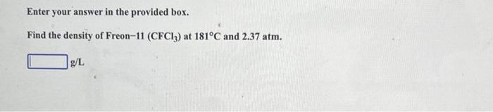 Solved Enter your answer in the provided box. Find the | Chegg.com