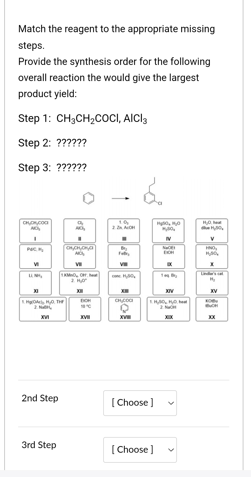 Solved Match the reagent to the appropriate missing | Chegg.com