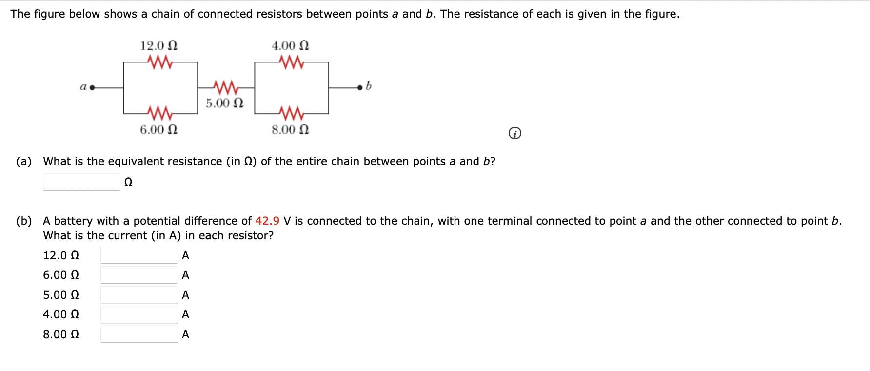 Solved The figure below shows a chain of connected resistors | Chegg.com