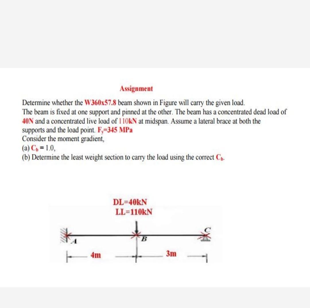 Solved Determine whether the W360x57.8 beam shown in Figure | Chegg.com