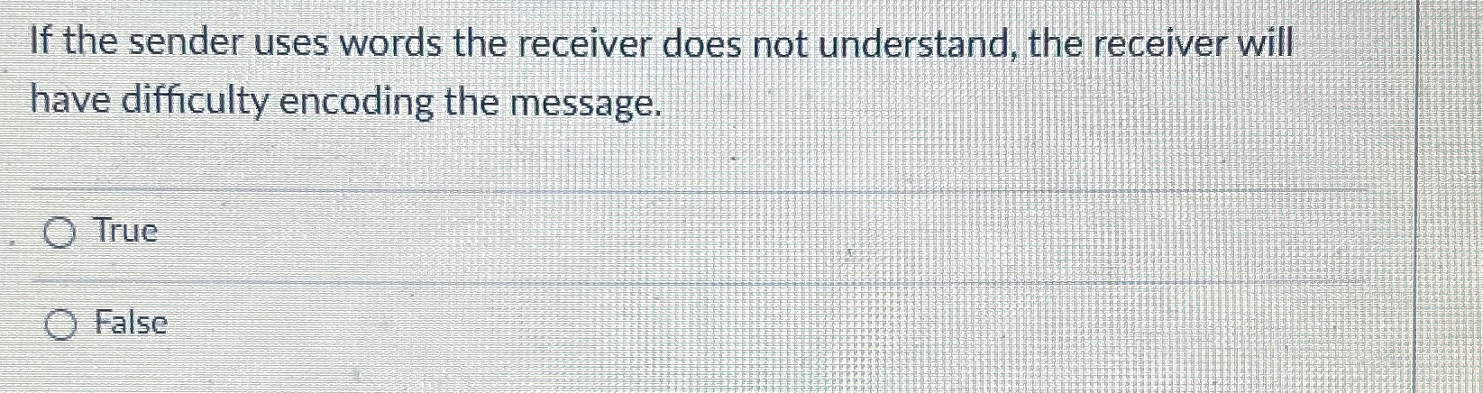 Solved If the sender uses words the receiver does not | Chegg.com