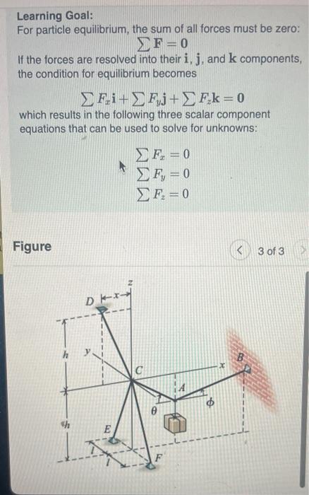 Solved Learning Goal: For particle equilibrium, the sum of | Chegg.com