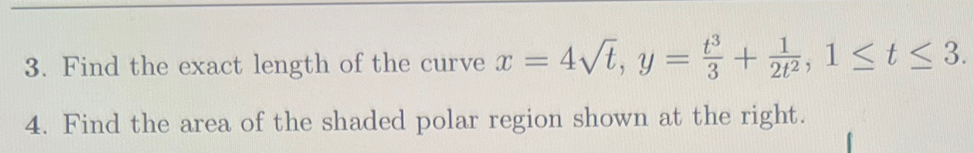 Solved Find the exact length of the curve | Chegg.com