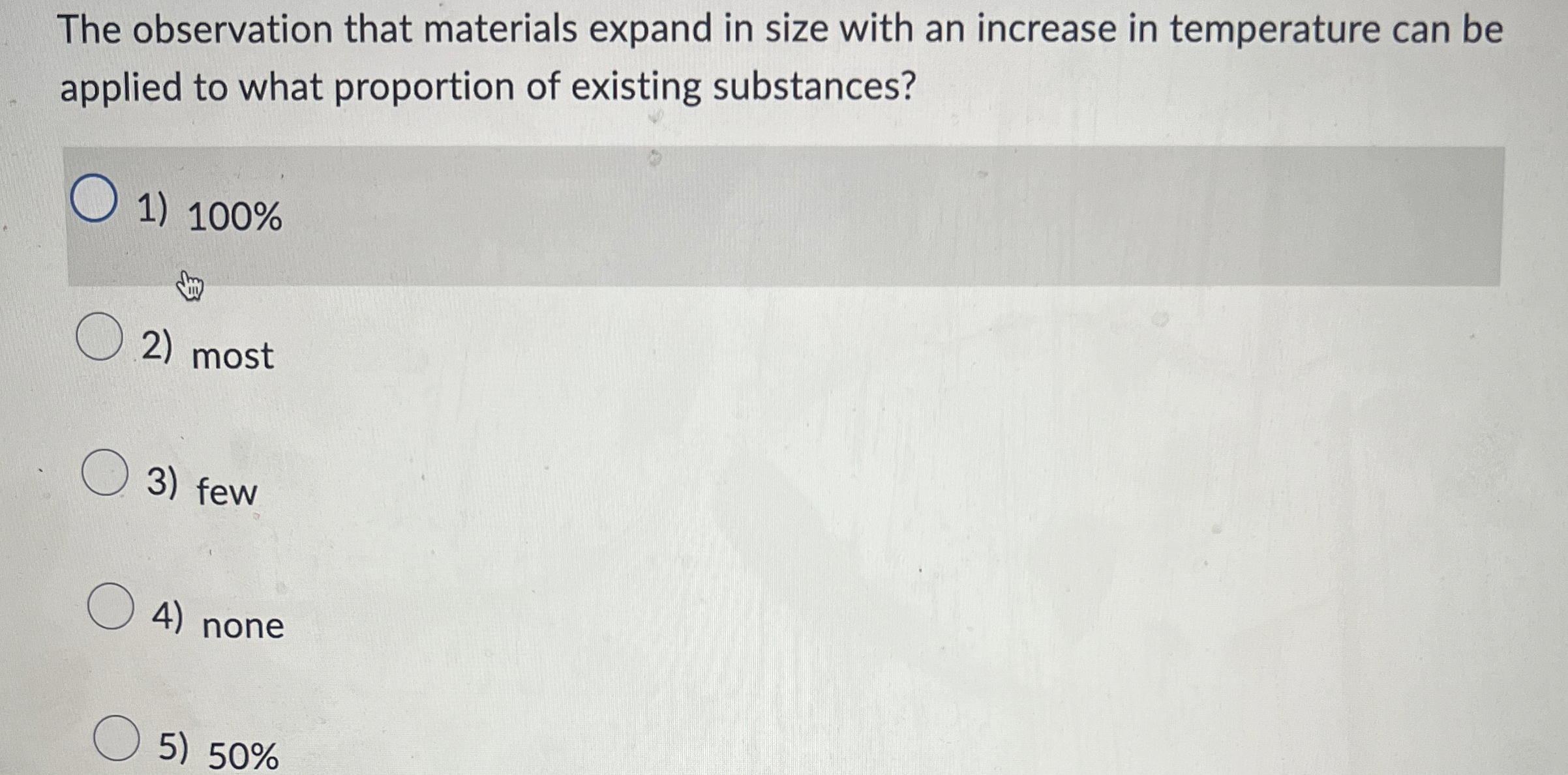 Solved The observation that materials expand in size with an | Chegg.com