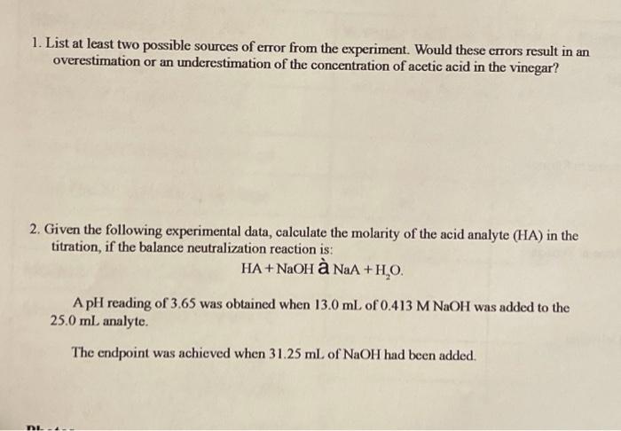 Solved ACTIVITY 12. Add NaOH dropwise from the syringe, with | Chegg.com