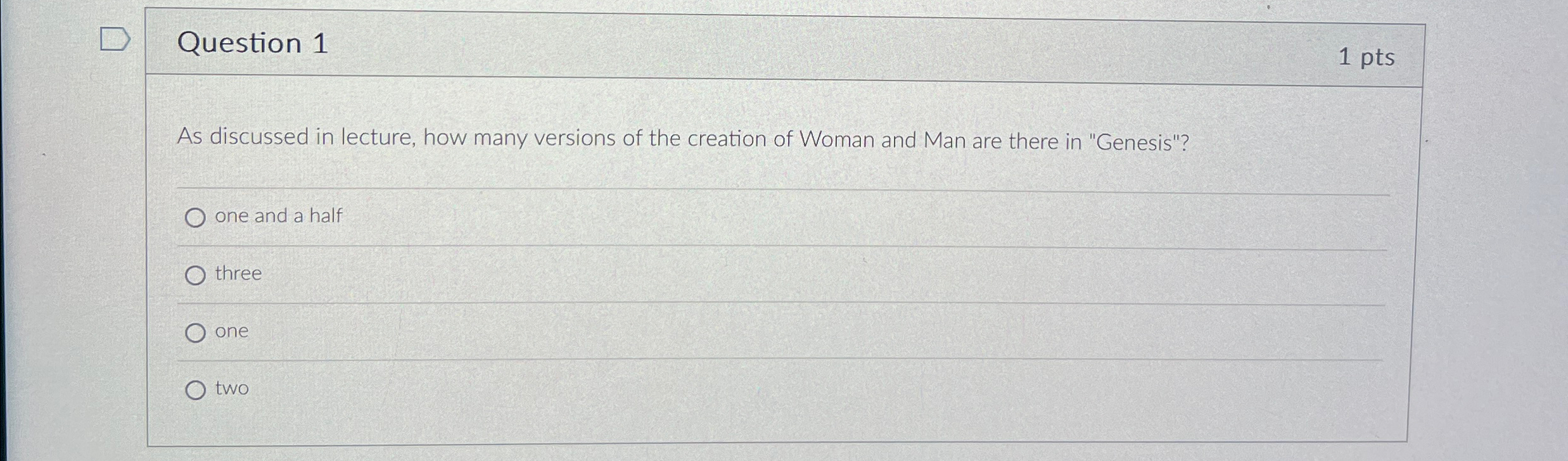 Solved Question 11 ﻿ptsAs discussed in lecture, how many | Chegg.com