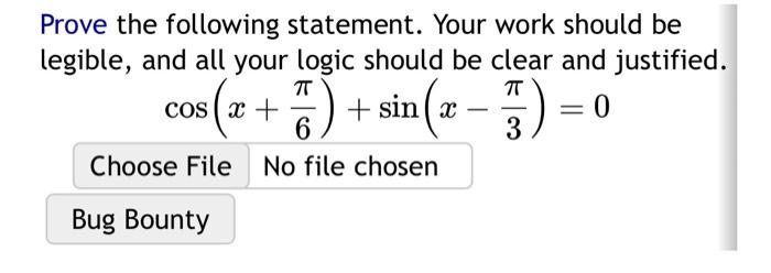 Solved Prove the following statement. Your work should be | Chegg.com