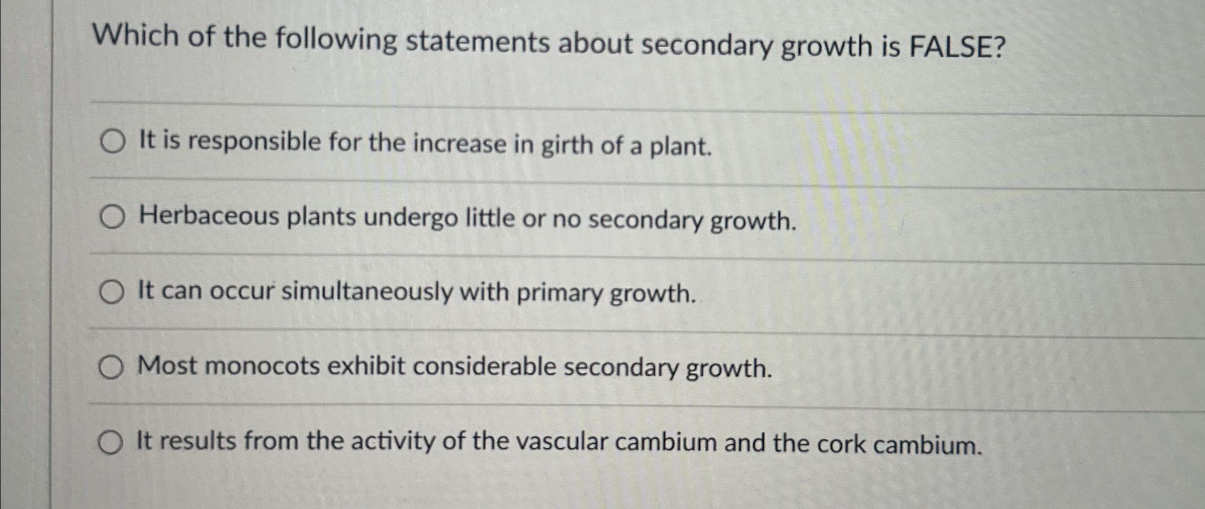 Solved Which of the following statements about secondary | Chegg.com