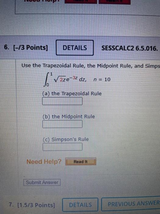 Solved Use the Trapezoidal rule, the midpoint rule, and | Chegg.com