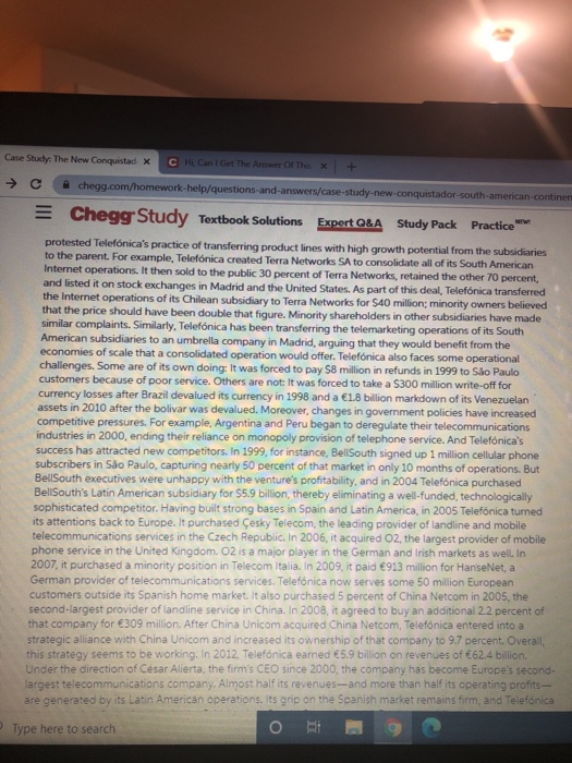 What Is The Conclusion Of The New Conquistador Case Chegg What Is The Conclusion Of The New Conquistador Case Chegg