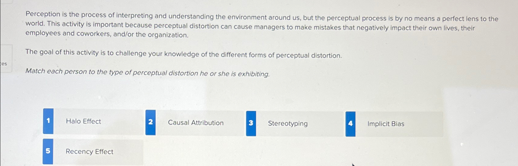 Solved Perception is the process of interpreting and | Chegg.com