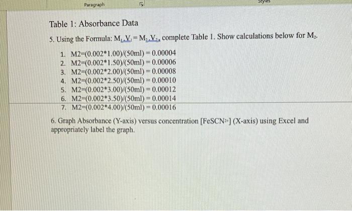 Solved Paragraph Lab Report Experiment 4: Determining | Chegg.com