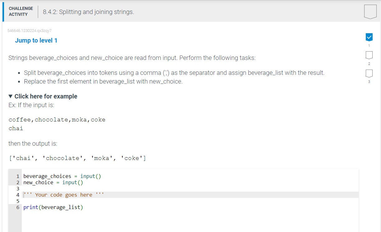 Solved Strings beverage_choices and new_choice are read from | Chegg.com