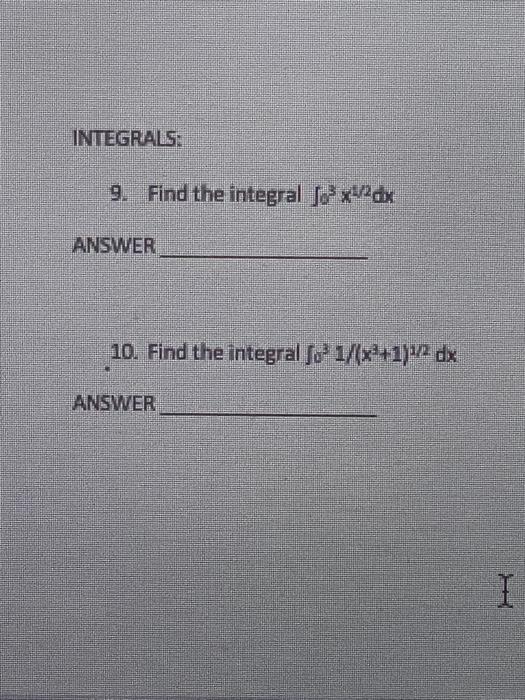Integrals 9 Find The Integral Sex