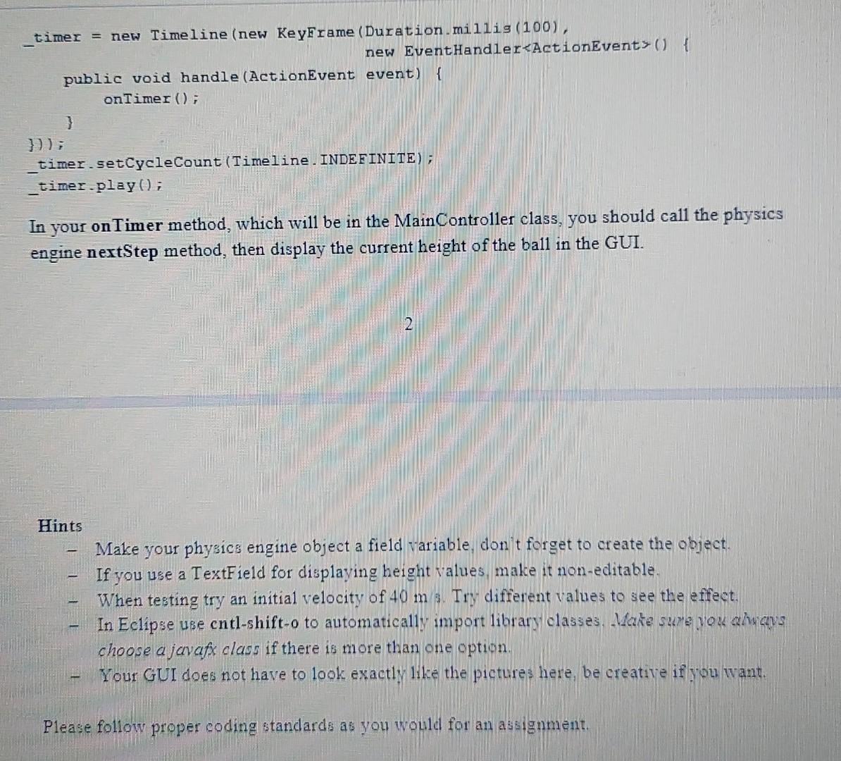 Solved Physics Simulator [15 marks total /3%] Implement an | Chegg.com