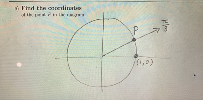 Solved 6) Find the coordinates of the point P in the | Chegg.com