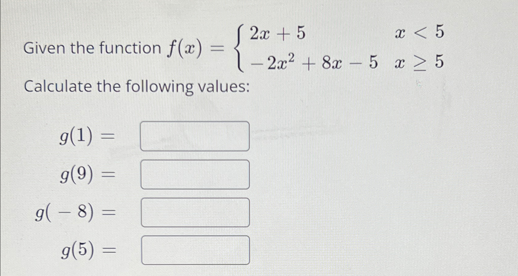 Solved Given the function | Chegg.com