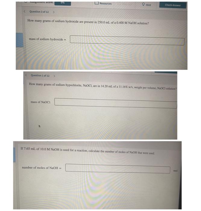 Solved gent Score: 096 Ll Resources Hint Check Answer | Chegg.com