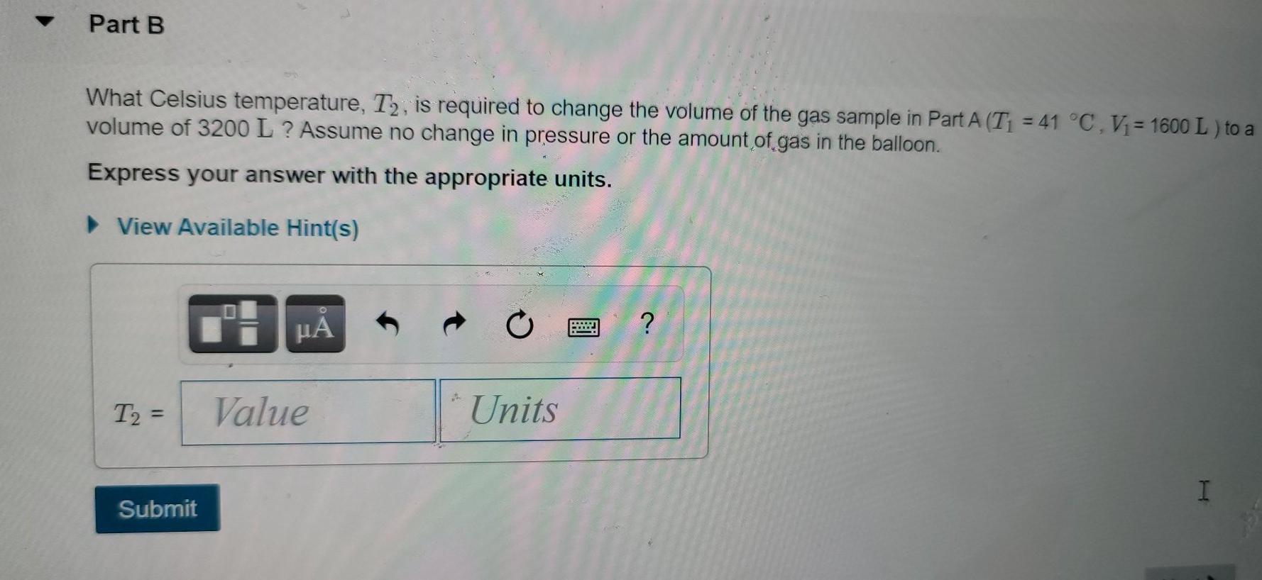 Solved Part A II Review Constants Periodic Table A sample of | Chegg.com