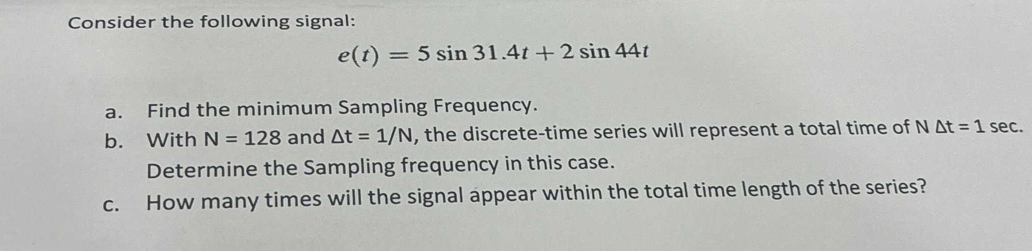 Solved Consider the following | Chegg.com