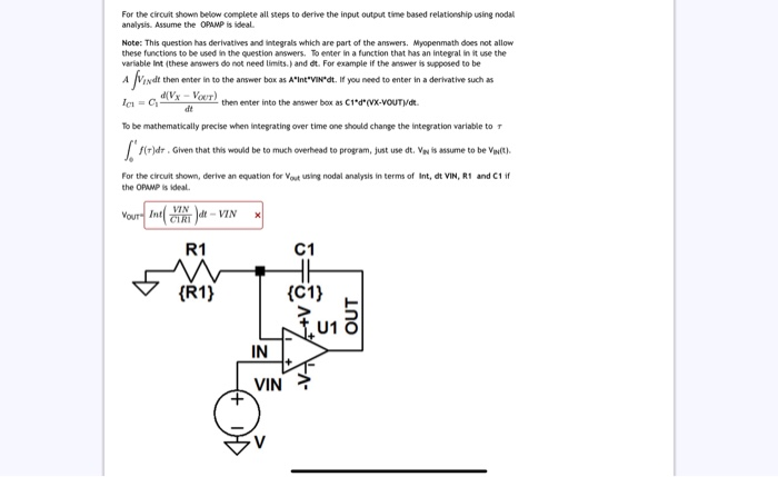 Solved For the circuit shown below complete all steps to | Chegg.com