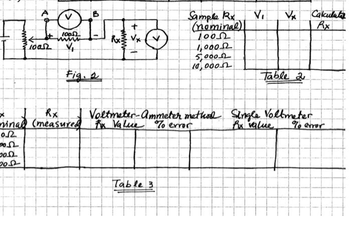 Solved 2. Single Voltmeter Method The connection for the | Chegg.com