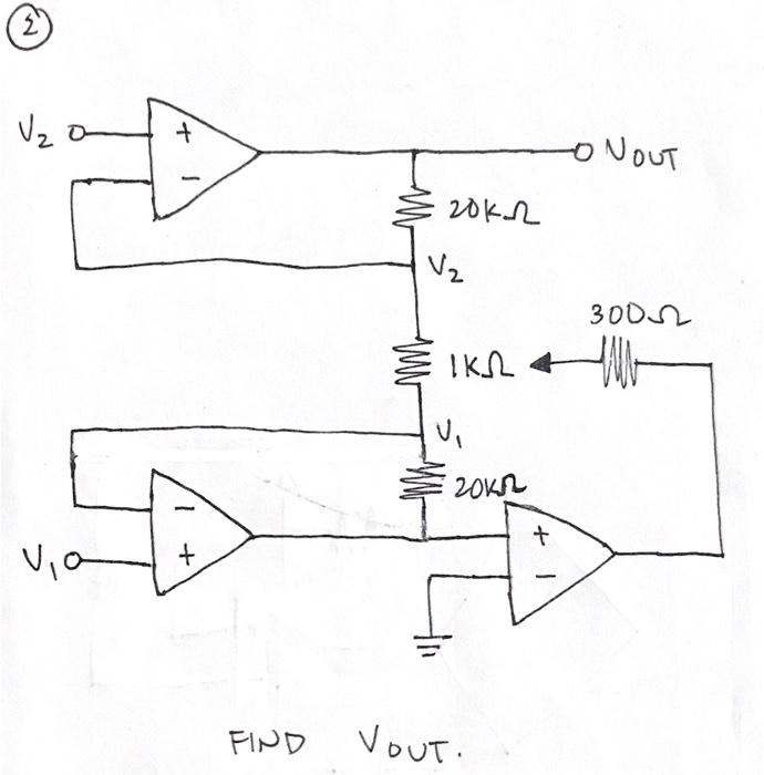 Solved 15 13.3k2 VOUT 13.3k2 ☆ Elkh -1$ FIND Vout. -O NOUT | Chegg.com
