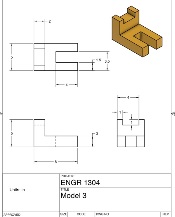 Solved Create and submit a fusion 360 model of the shape | Chegg.com