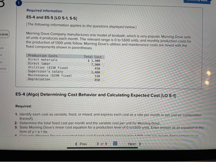 Solved Identify each cost as variable, mixed, or fixed and | Chegg.com